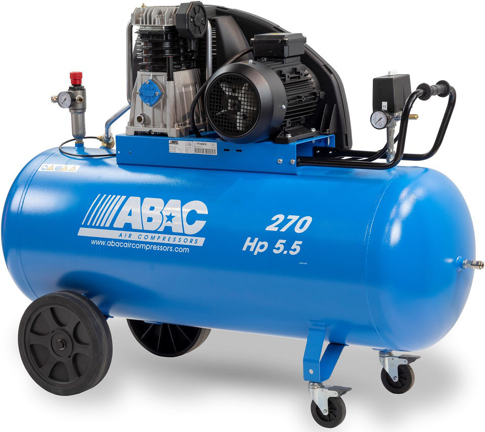 Abac Compresseur 270L 5,5CV Bi-étagé 400V - Compresseur d'air ABAC